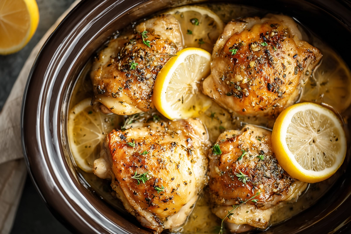 Slow Cooker Lemon Garlic Chicken: A Zesty Chicken Recipe for Easy ...
