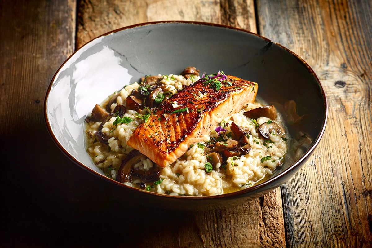 Japanese Style Risotto with Seared Salmon: A Comforting Fusion Dinner ...