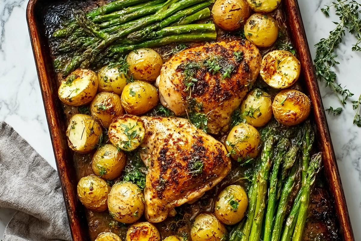 Sheet Pan Garlic Butter Chicken and Veggies: Dinner Made Easy ...